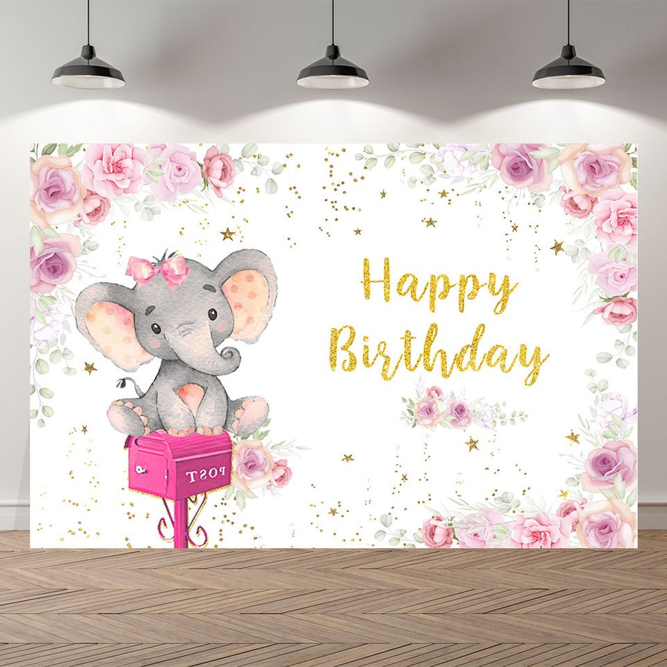 Elephant Round Photography Background - Baby Shop 24-7